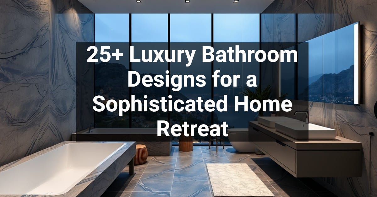25+ Luxury Bathroom Designs for a Sophisticated Home Retreat ...
