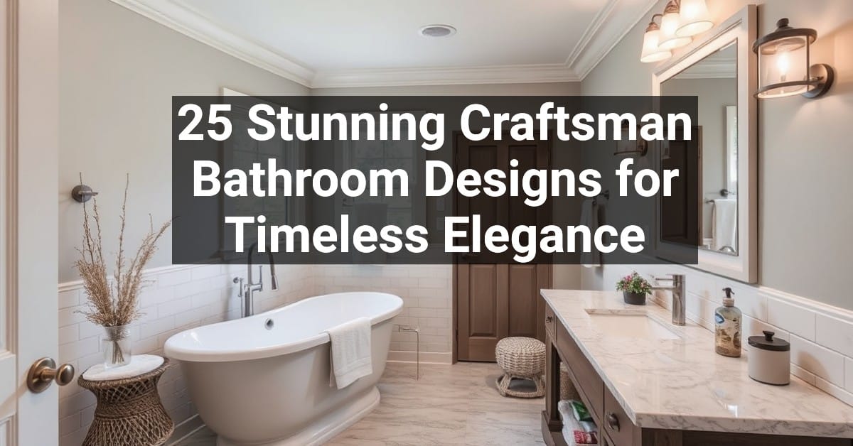 15+ Stunning Craftsman Bathroom Designs for Timeless Elegance ...