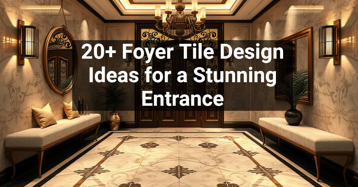 20+ Foyer Tile Design Ideas for a Stunning Entrance – Engineers and ...