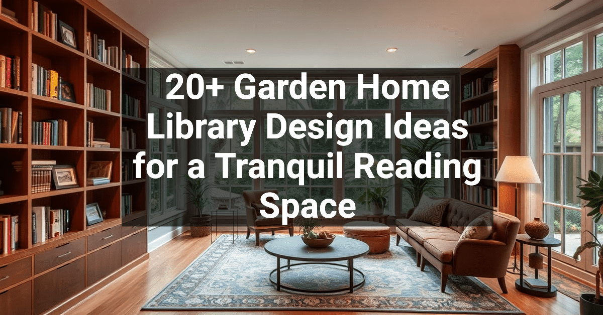 20+ Garden Home Library Design Ideas for a Tranquil Reading Space ...