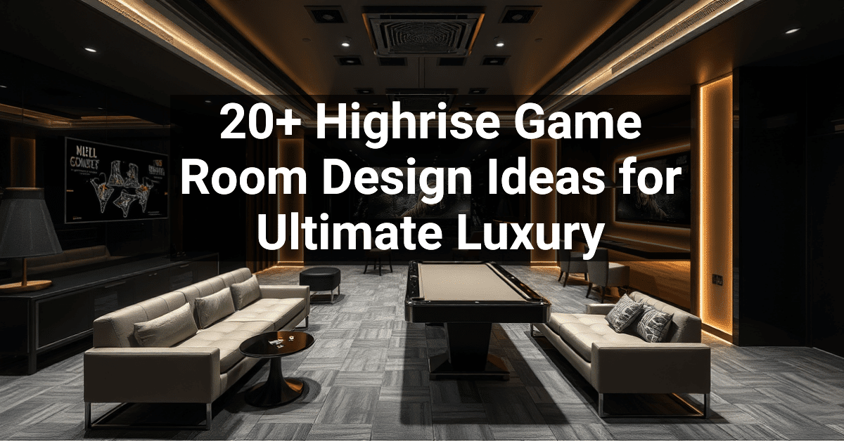 20+ Highrise Game Room Design Ideas for Ultimate Luxury – Engineers and ...