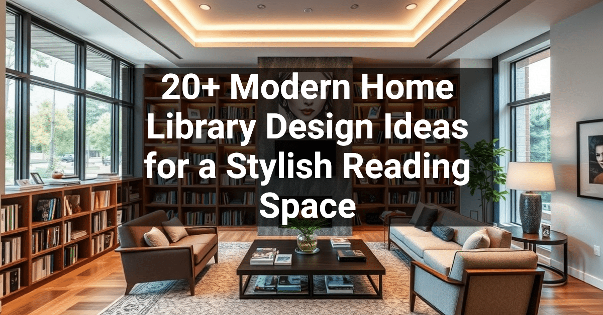 20+ Modern Home Library Design Ideas for a Stylish Reading Space ...
