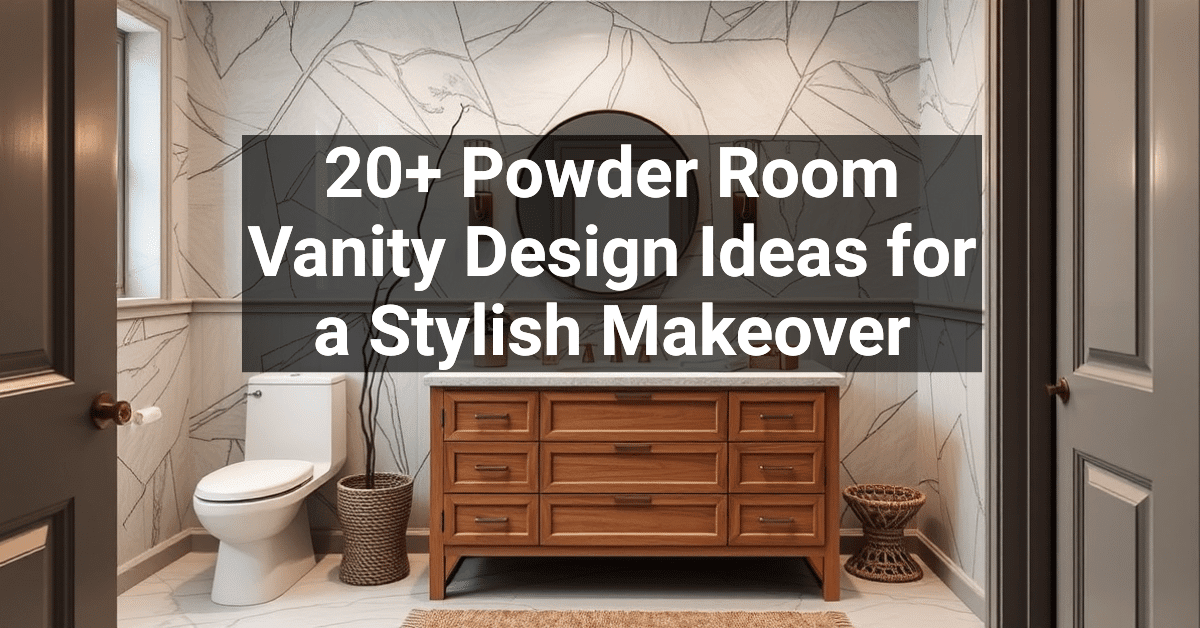 20+ Powder Room Vanity Design Ideas for a Stylish Makeover – Engineers ...