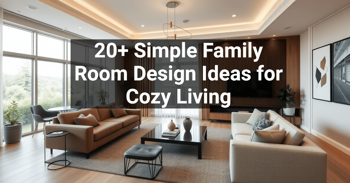 20+ Simple Family Room Design Ideas for Cozy Living – Engineers and ...