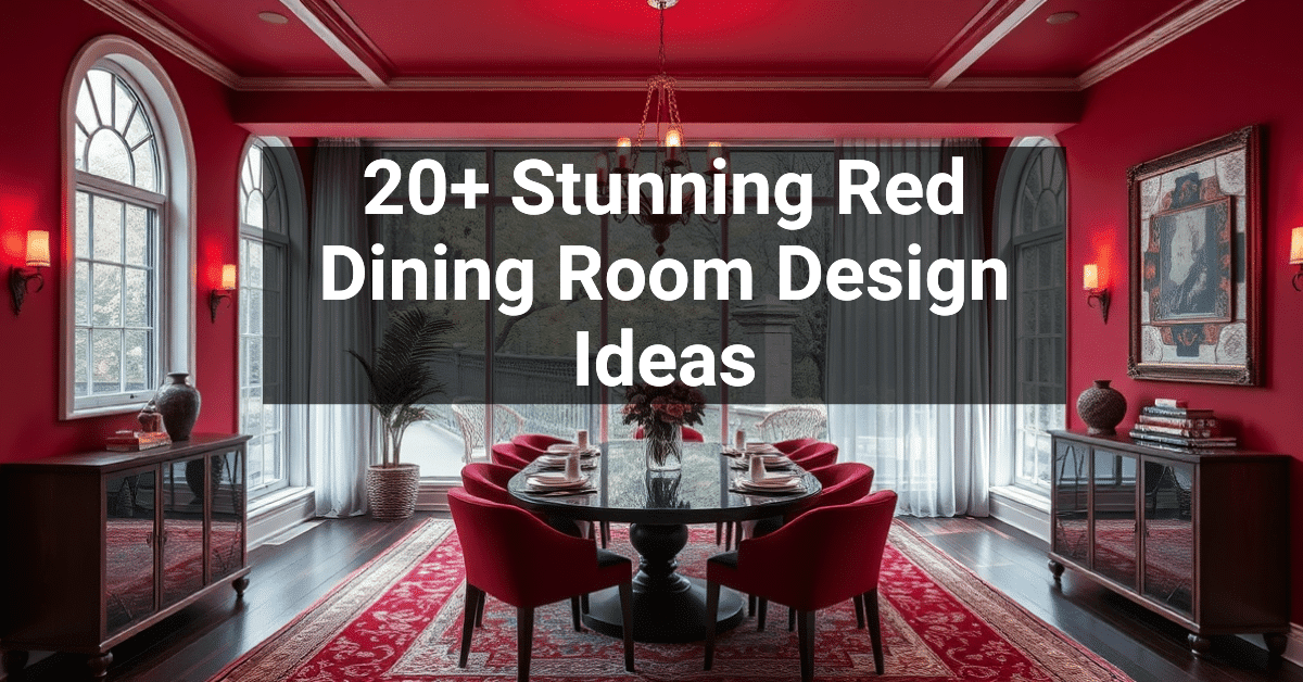 20+ Stunning Red Dining Room Design Ideas – Engineers and Architects of ...