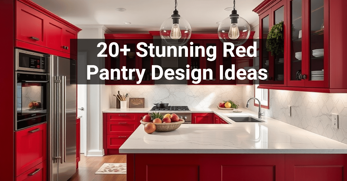 20+ Stunning Red Pantry Design Ideas – Engineers and Architects of America