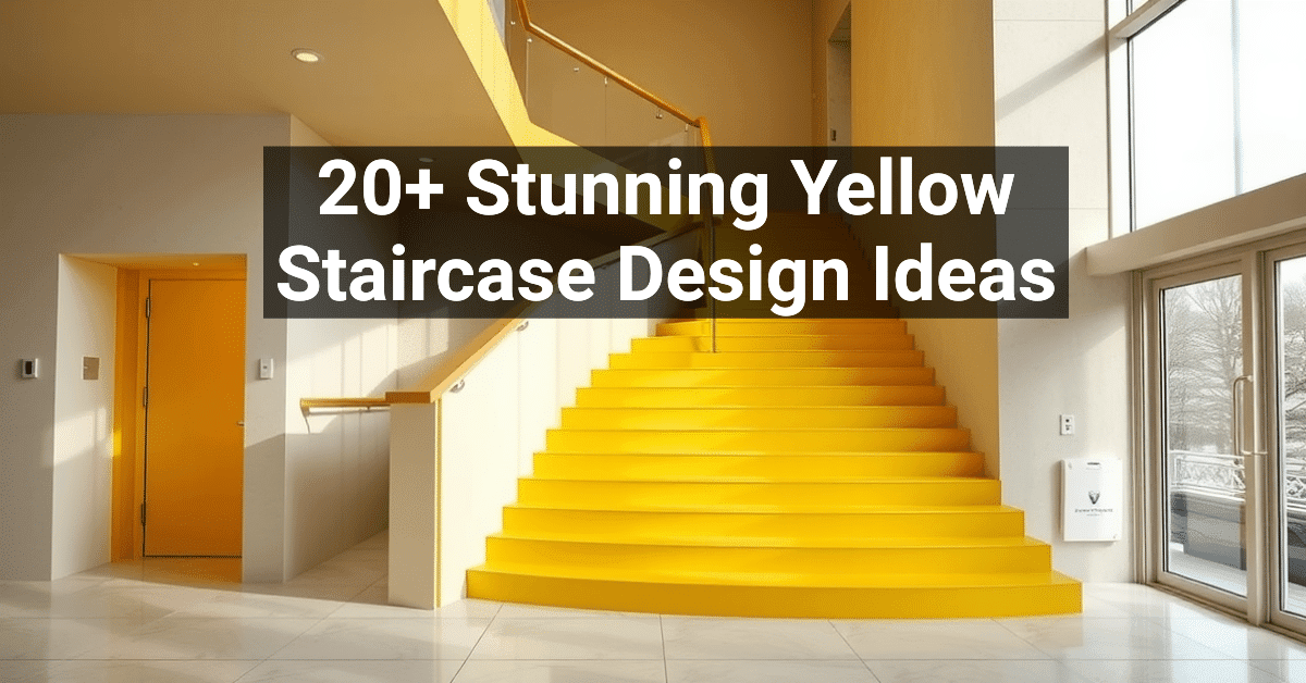 20+ Stunning Yellow Staircase Design Ideas – Engineers and Architects ...