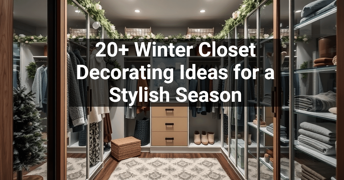 20+ Winter Closet Decorating Ideas for a Stylish Season – Engineers and ...