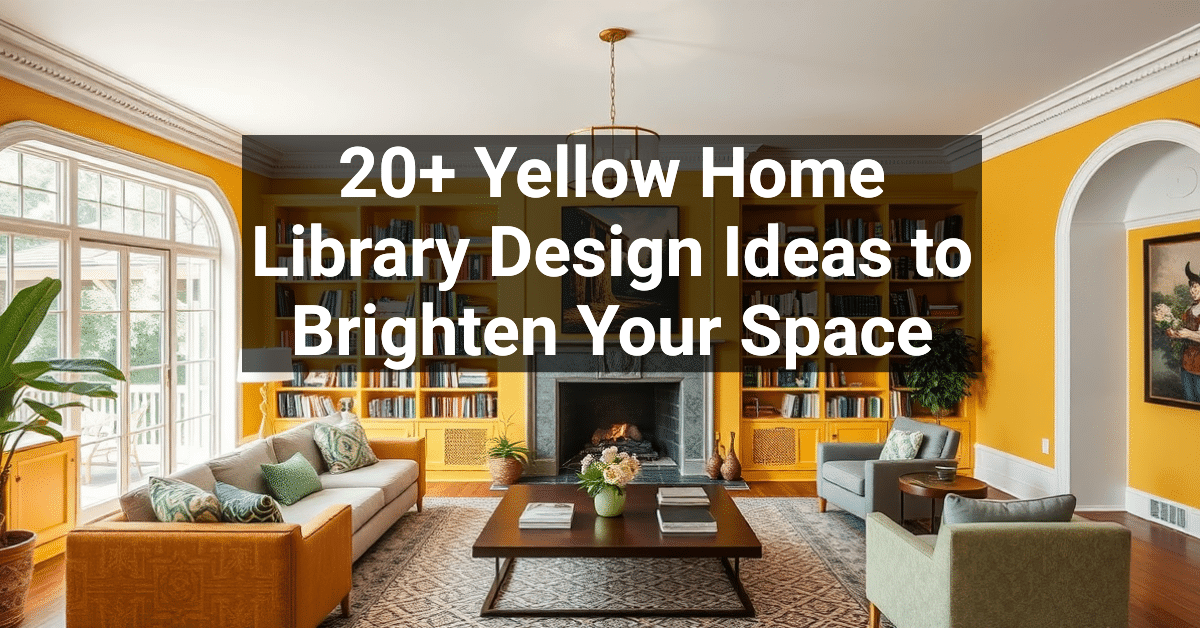 20+ Yellow Home Library Design Ideas to Brighten Your Space – Engineers ...