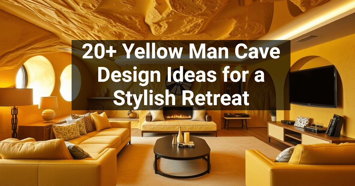 20+ Yellow Man Cave Design Ideas for a Stylish Retreat – Engineers and ...
