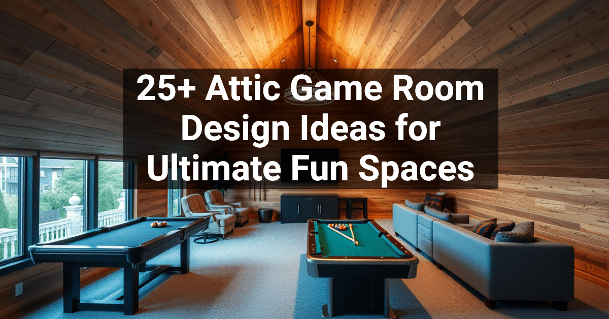 25+ Attic Game Room Design Ideas for Ultimate Fun Spaces – Engineers ...