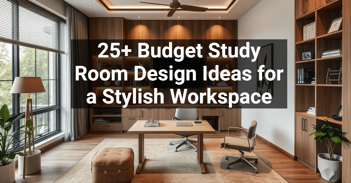 25+ Budget Study Room Design Ideas for a Stylish Workspace – Engineers ...