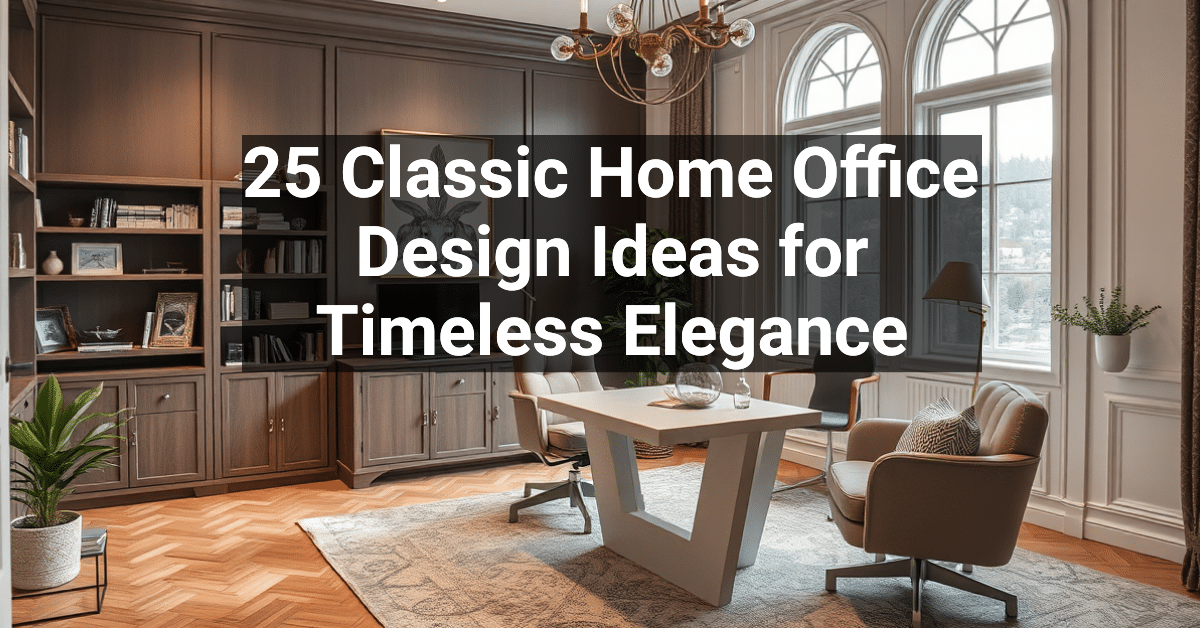 25+ Classic Home Office Design Ideas for Timeless Elegance – Engineers ...