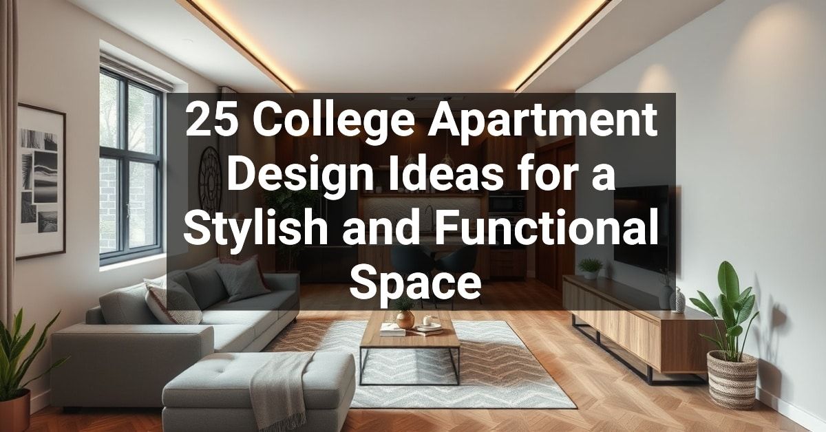 25+ College Apartment Design Ideas for a Stylish and Functional Space ...