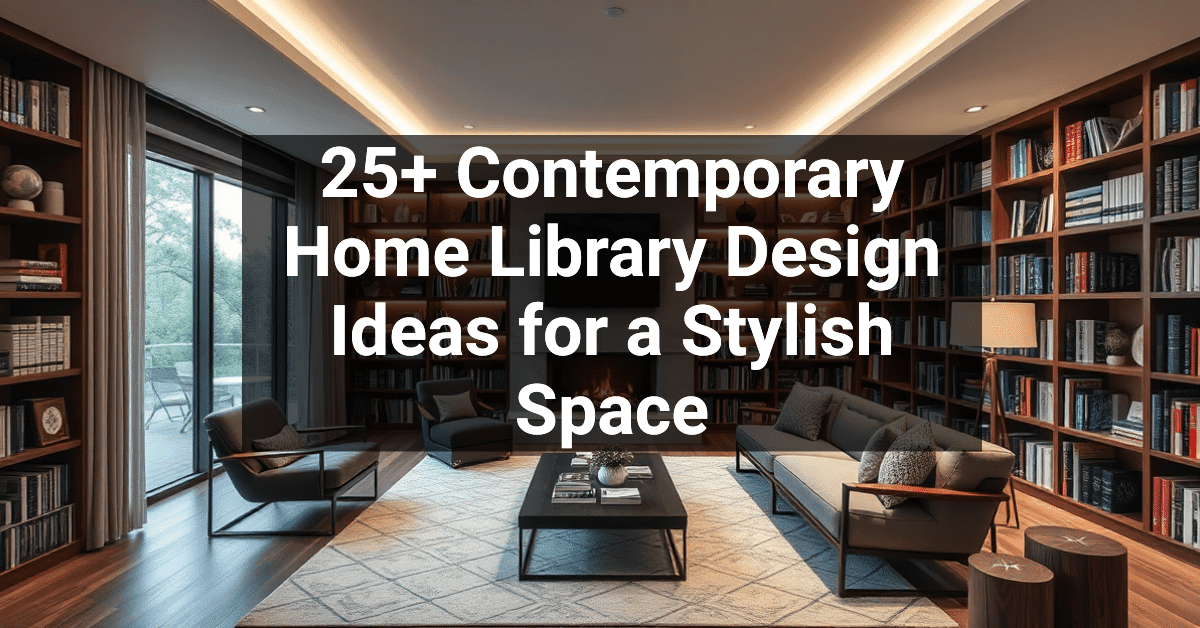 25+ Contemporary Home Library Design Ideas for a Stylish Space ...