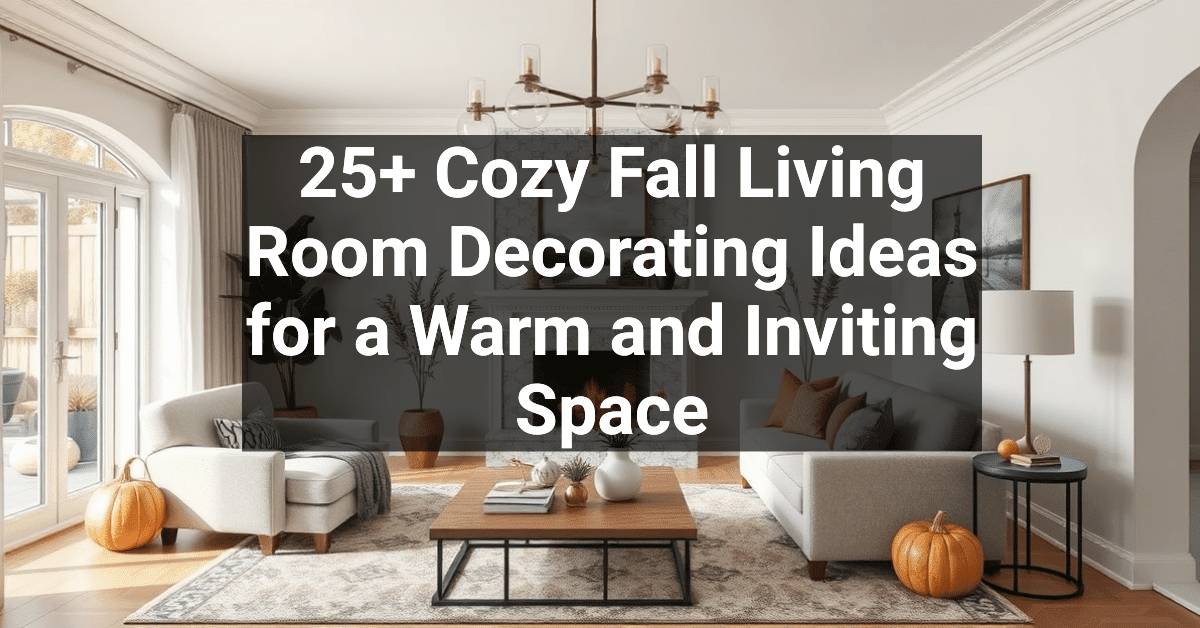 25+ Cozy Fall Living Room Decorating Ideas for a Warm and Inviting ...