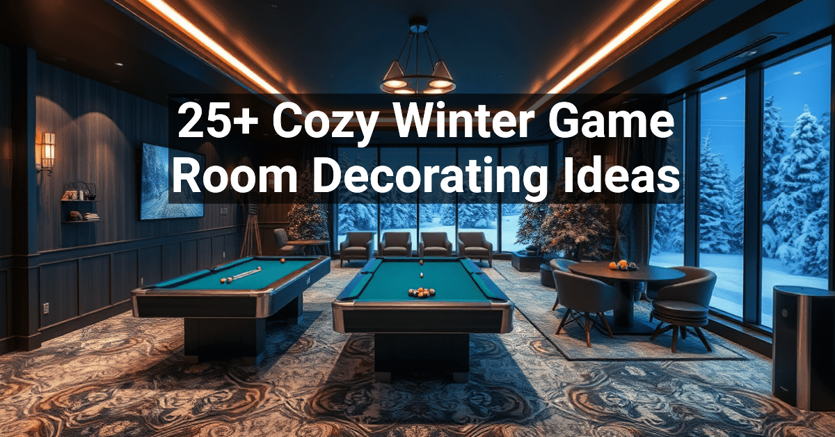 25+ Cozy Winter Game Room Decorating Ideas – Engineers and Architects ...