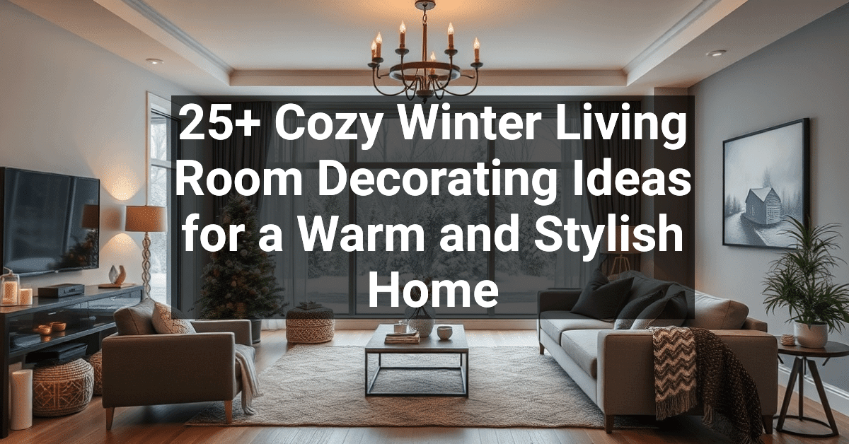 25+ Cozy Winter Living Room Decorating Ideas for a Warm and Stylish ...