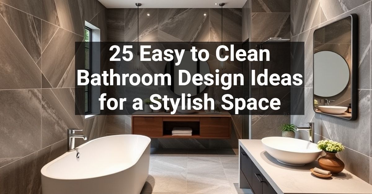25+ Easy to Clean Bathroom Design Ideas for a Stylish Space – Engineers ...