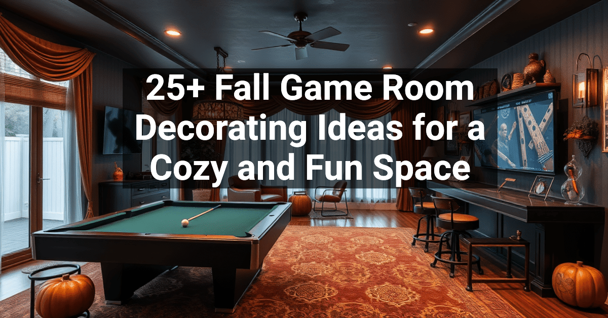 25+ Fall Game Room Decorating Ideas for a Cozy and Fun Space ...