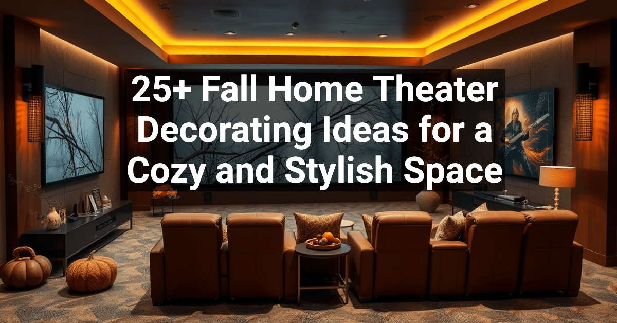 25+ Fall Home Theater Decorating Ideas for a Cozy and Stylish Space ...