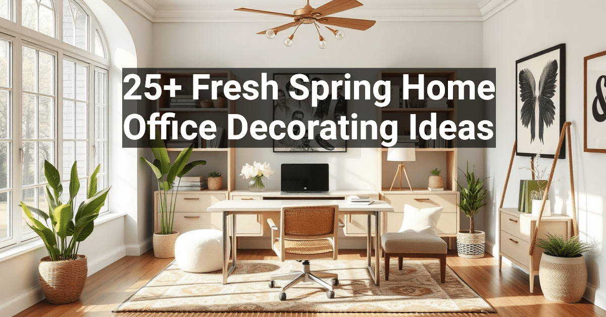 25+ Fresh Spring Home Office Decorating Ideas – Engineers and ...
