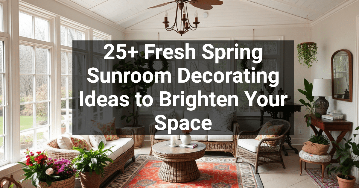 25+ Fresh Spring Sunroom Decorating Ideas to Brighten Your Space ...