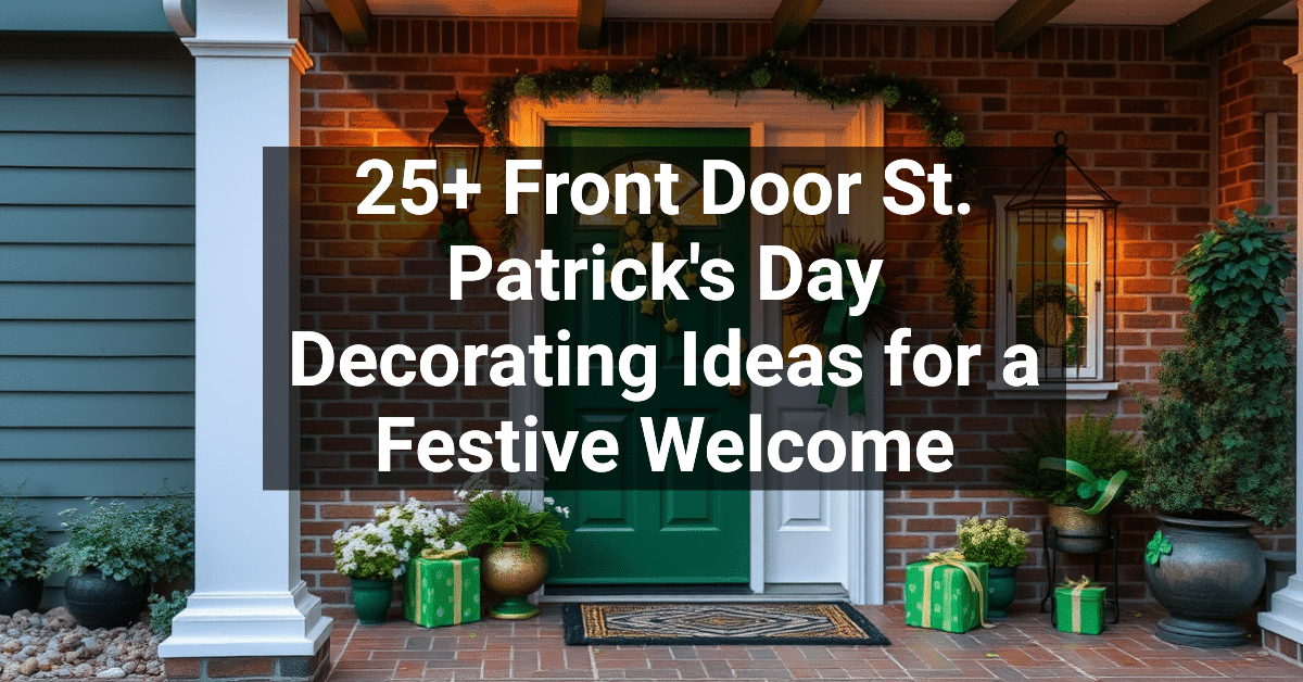 25+ Front Door St. Patrick’s Day Decorating Ideas for a Festive Welcome ...