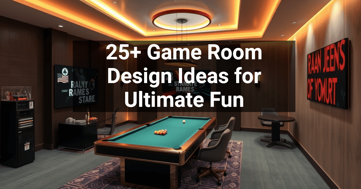 25+ Game Room Design Ideas for Ultimate Fun – Engineers and Architects ...