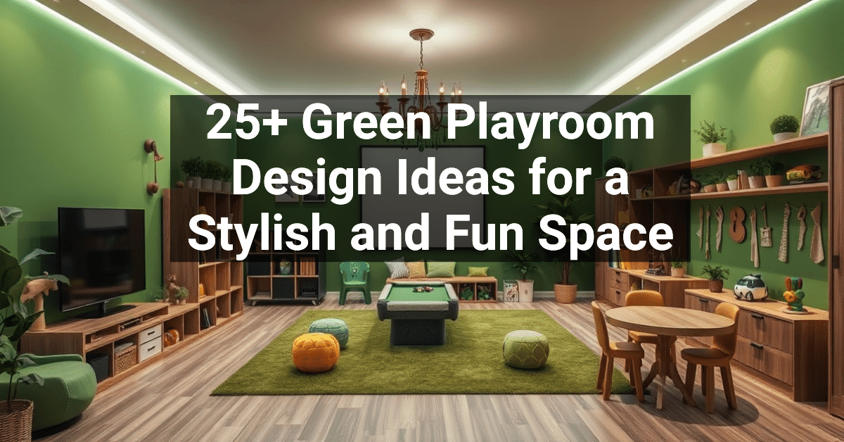 25+ Green Playroom Design Ideas for a Stylish and Fun Space – Engineers ...