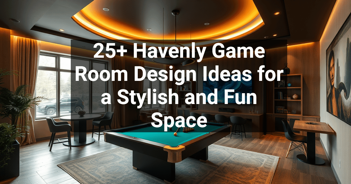 25+ Havenly Game Room Design Ideas for a Stylish and Fun Space ...