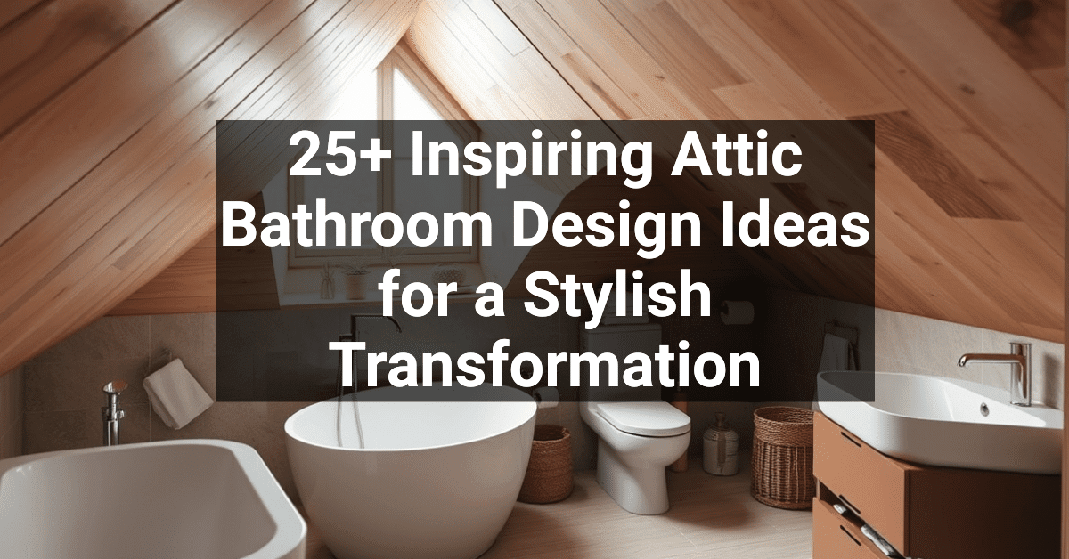 25+ Inspiring Attic Bathroom Design Ideas for a Stylish Transformation ...