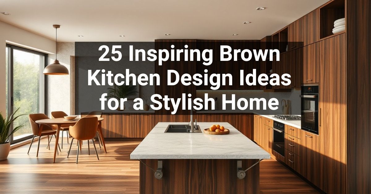 25+ Inspiring Brown Kitchen Design Ideas for a Stylish Home – Engineers ...