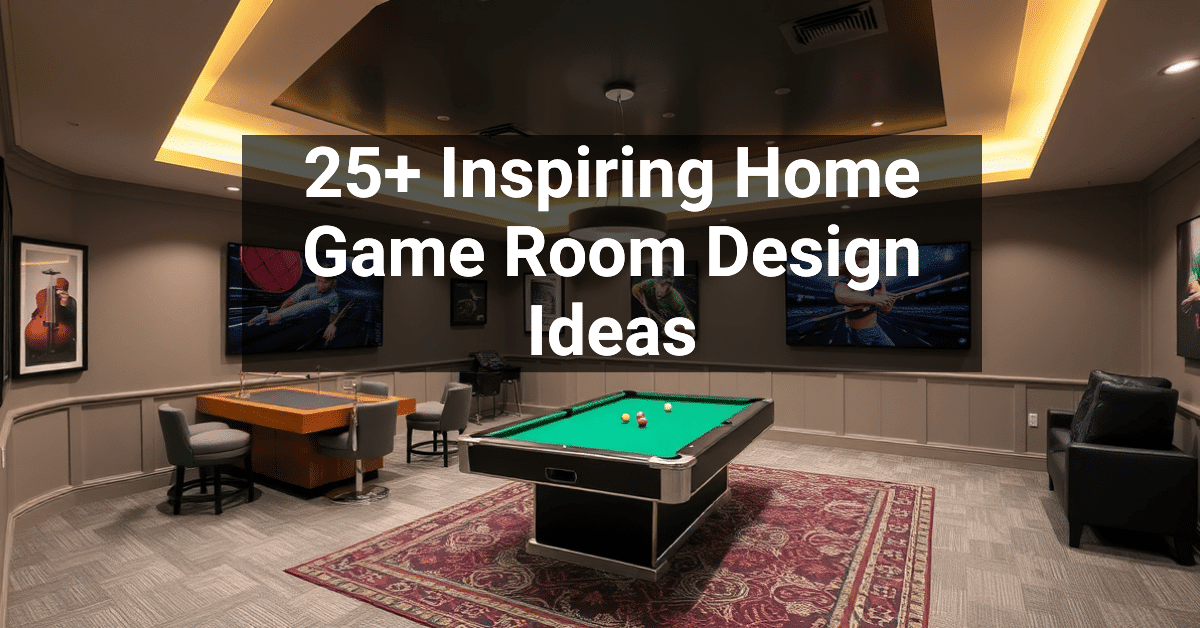 25+ Inspiring Home Game Room Design Ideas – Engineers and Architects of ...