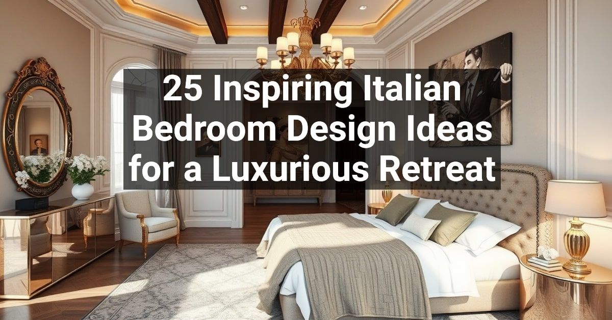 25+ Inspiring Italian Bedroom Design Ideas for a Luxurious Retreat ...
