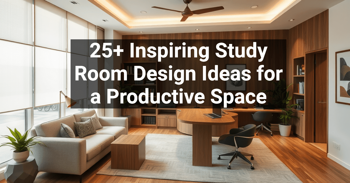 25+ Inspiring Study Room Design Ideas for a Productive Space ...