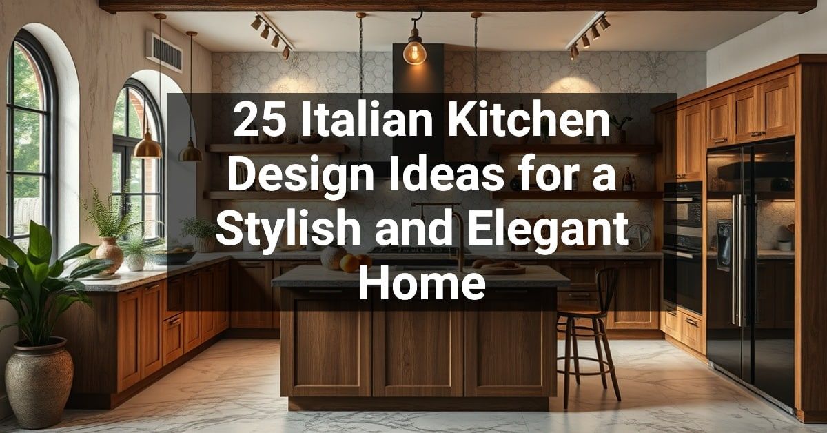 25+ Italian Kitchen Design Ideas for a Stylish and Elegant Home ...