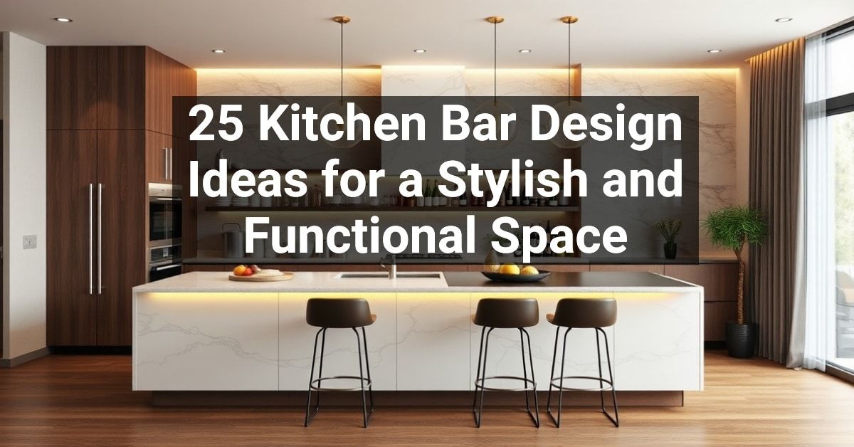 25+ Kitchen Bar Design Ideas for a Stylish and Functional Space – Engineers and Architects of ...