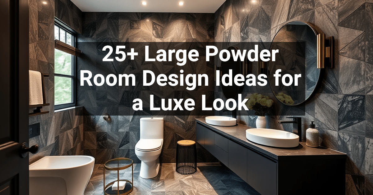 25+ Large Powder Room Design Ideas for a Luxe Look – Engineers and ...