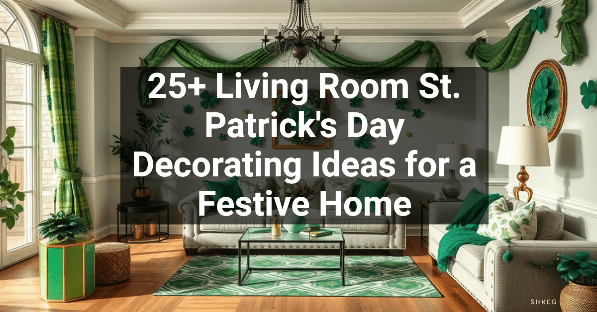 25+ Living Room St. Patrick’s Day Decorating Ideas for a Festive Home ...