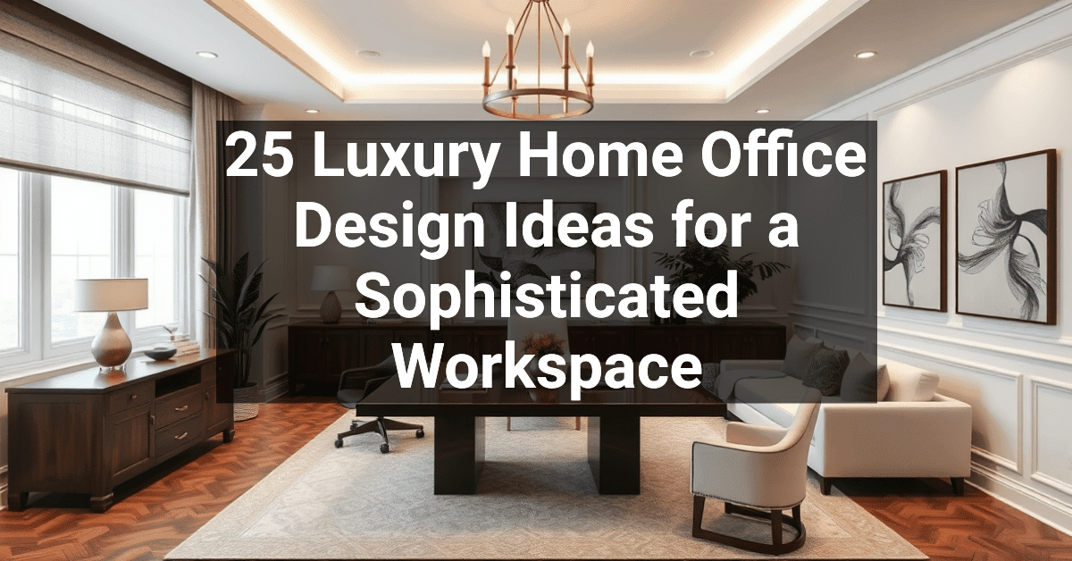25+ Luxury Home Office Design Ideas for a Sophisticated Workspace ...