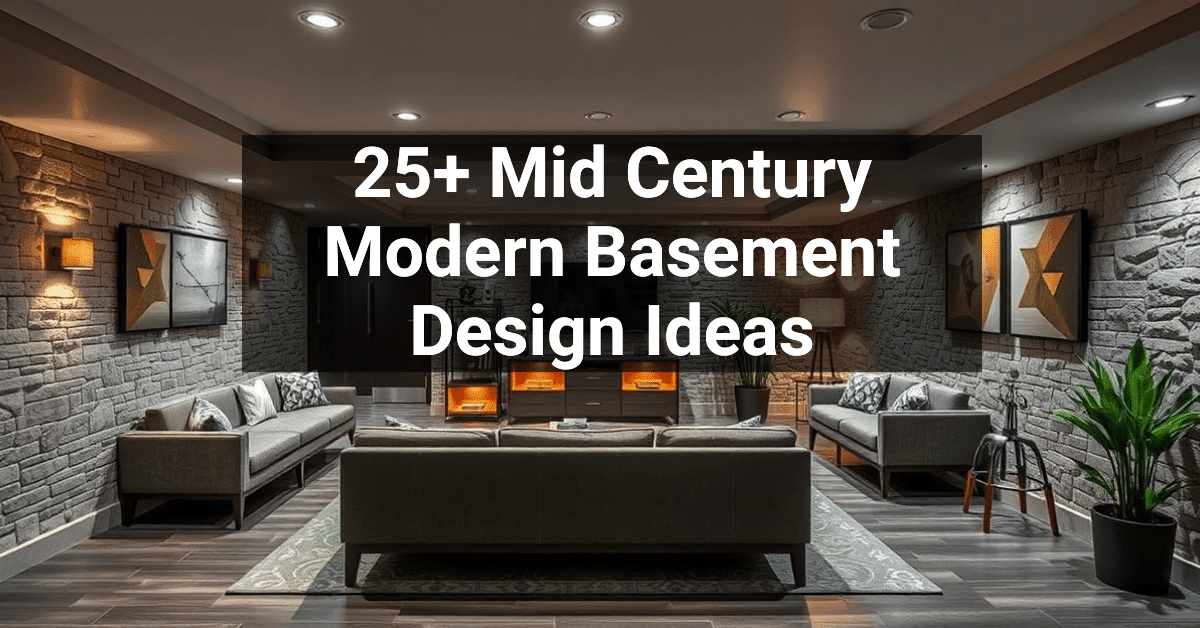 25+ Mid Century Modern Basement Design Ideas – Engineers and Architects ...
