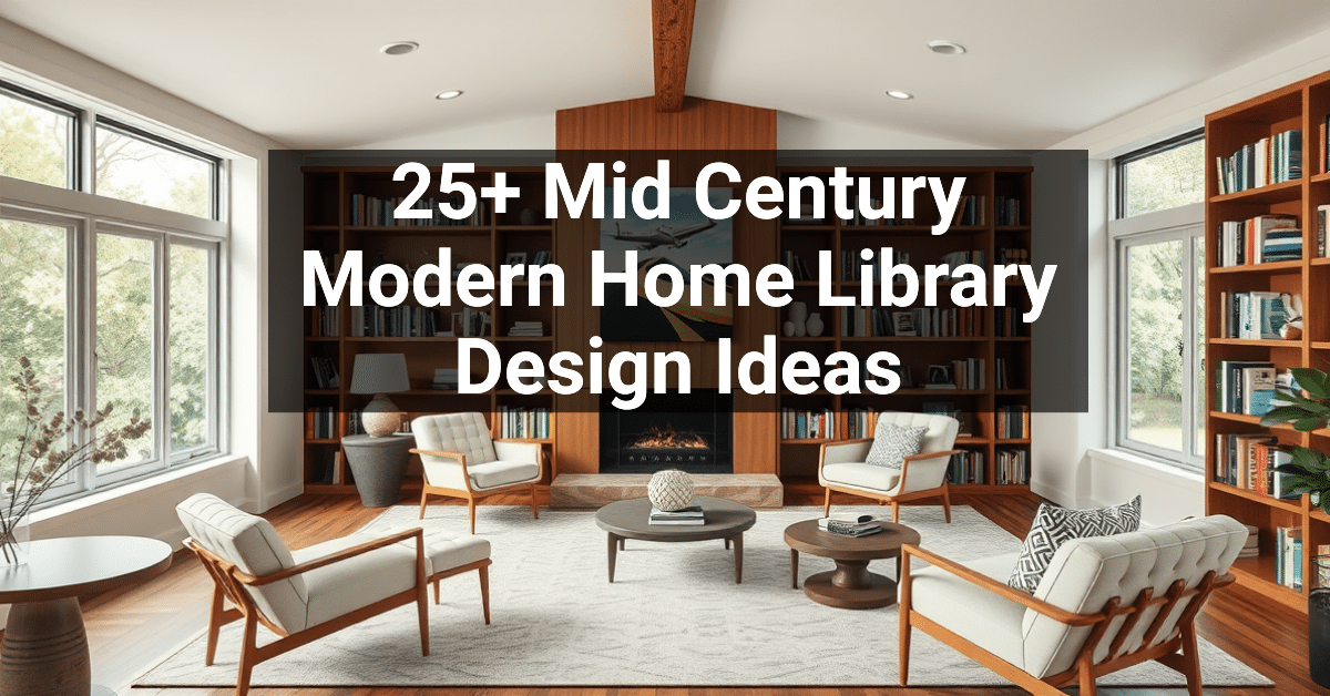 25+ Mid Century Modern Home Library Design Ideas – Engineers and ...