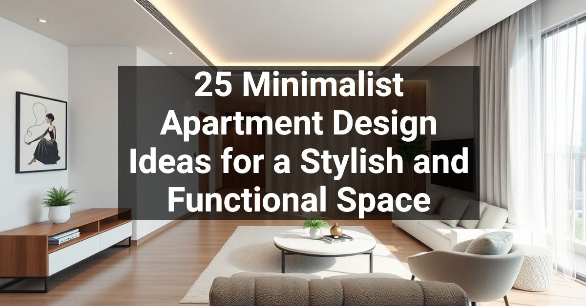 25+ Minimalist Apartment Design Ideas for a Stylish and Functional ...