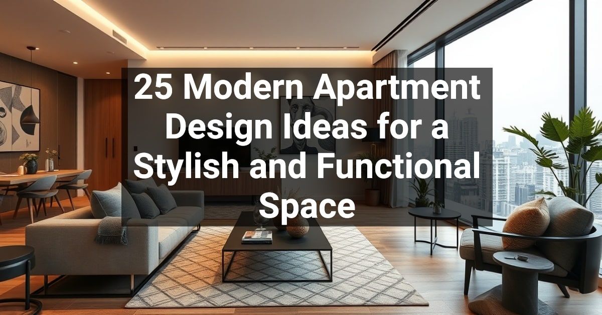 25+ Modern Apartment Design Ideas for a Stylish and Functional Space ...