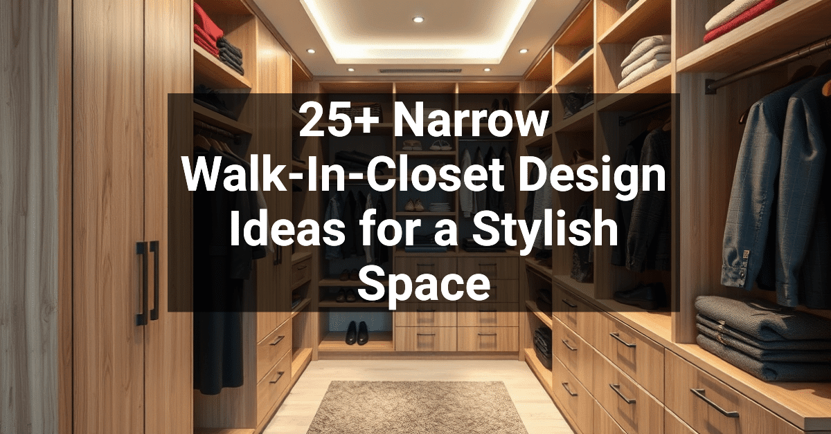 25+ Narrow Walk-In-Closet Design Ideas for a Stylish Space – Engineers ...