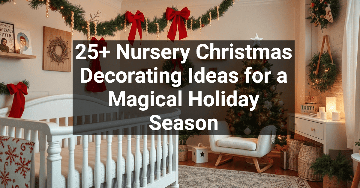 25+ Nursery Christmas Decorating Ideas for a Magical Holiday Season ...