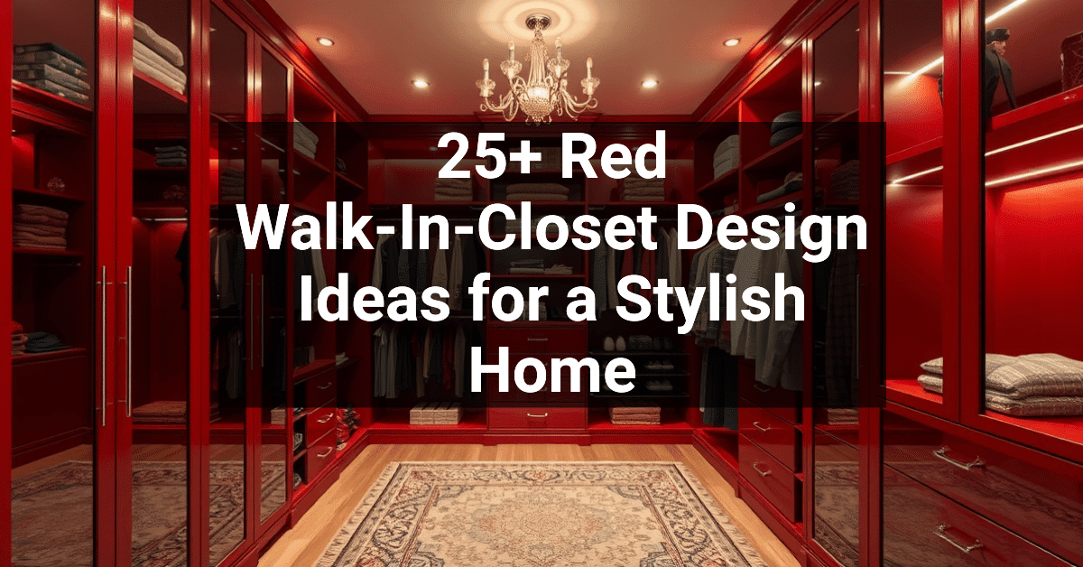 25+ Red Walk-In-Closet Design Ideas for a Stylish Home – Engineers and ...