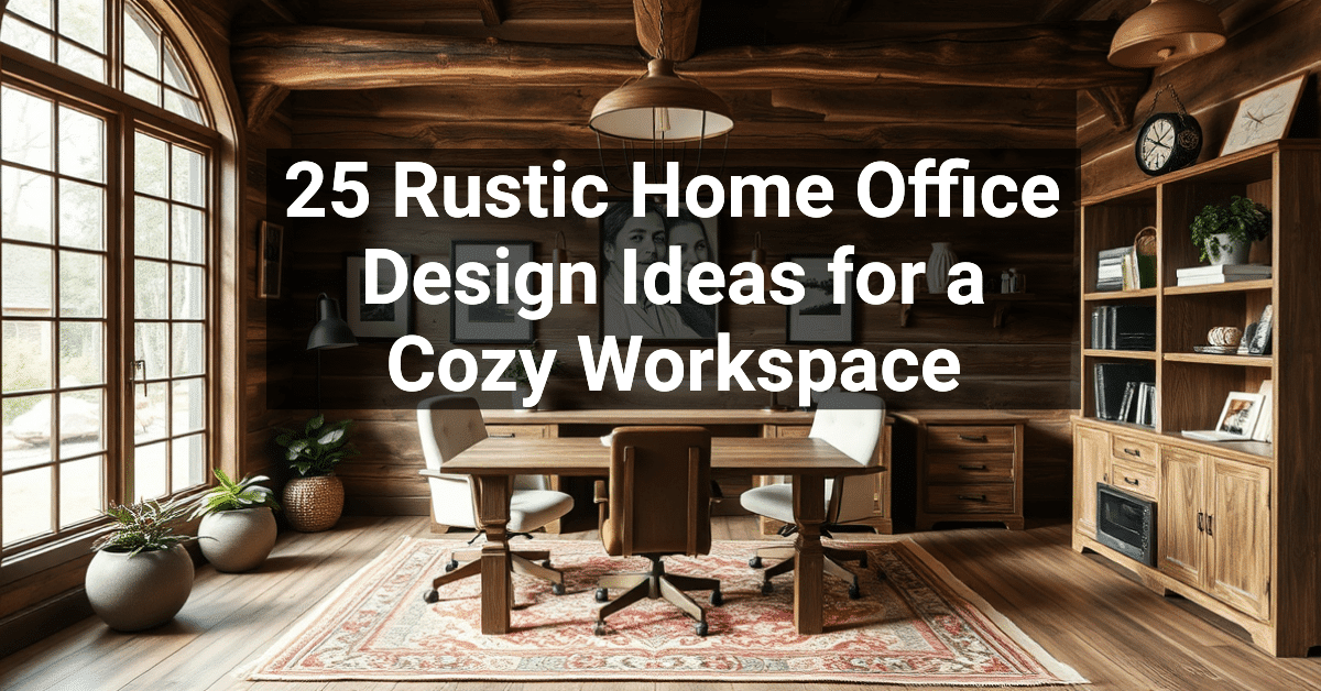 25+ Rustic Home Office Design Ideas for a Cozy Workspace – Engineers ...