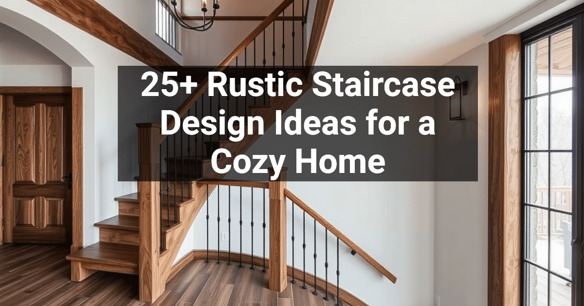 25+ Rustic Staircase Design Ideas for a Cozy Home – Engineers and ...
